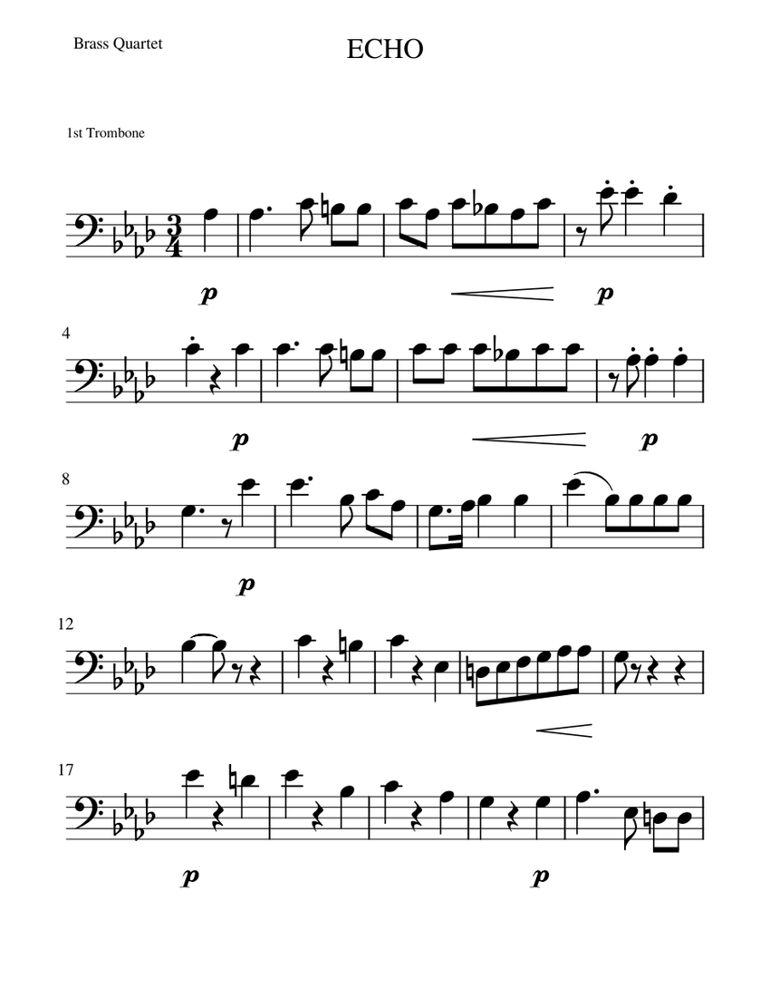 ECHO Sheet music for Piano (Solo) Easy | Musescore.com