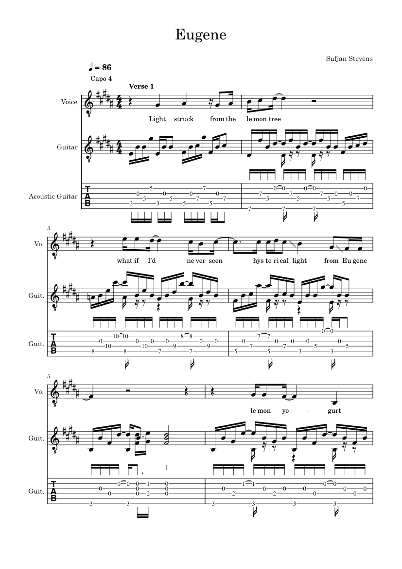 Eugene – Sufjan Stevens Sheet Music and Tab for Vocals, Mezzo soprano ...