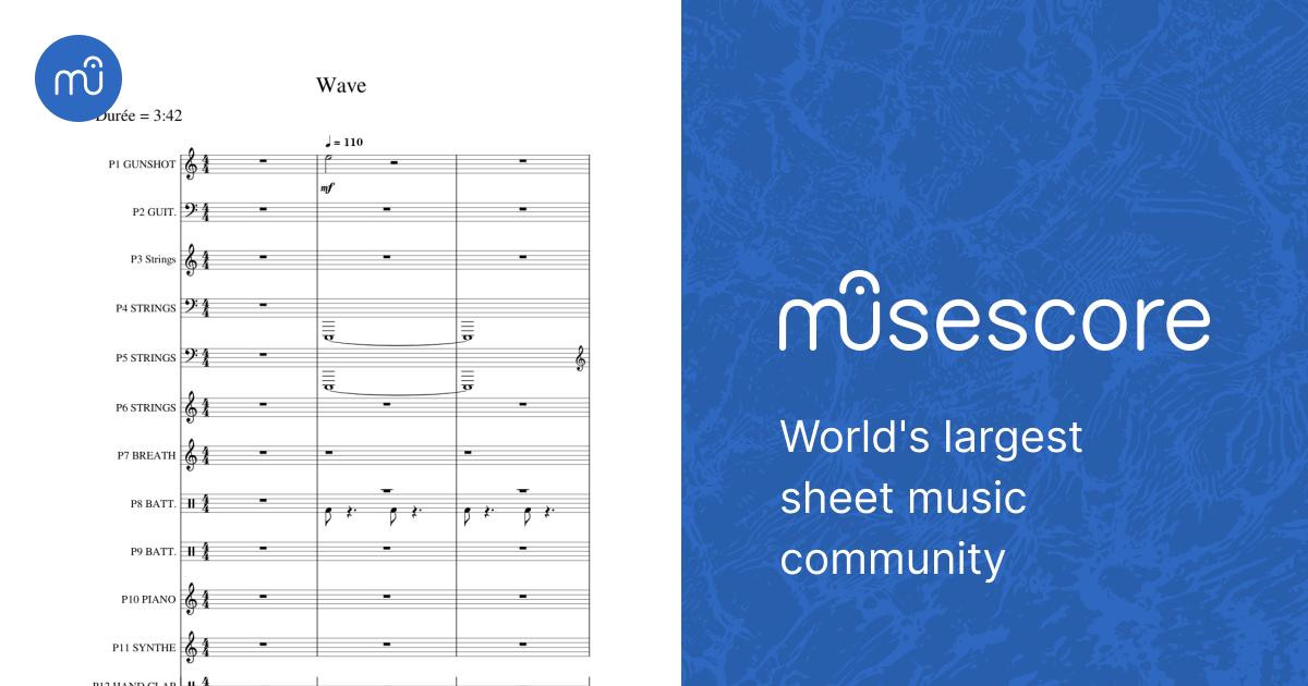 Wave Sheet music for Piano, Synthesizer, Hand clap (Mixed Ensemble ...