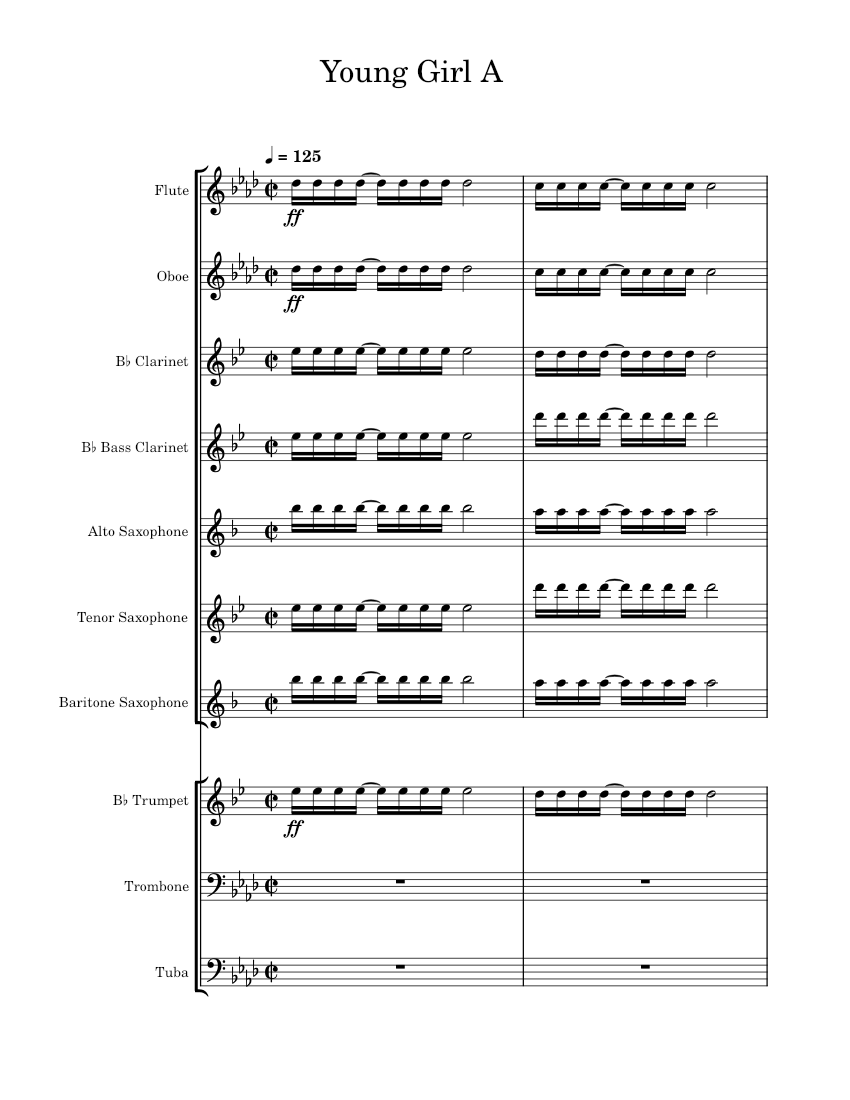 Young Girl A - Raphael Mansour / Siinamota Sheet Music for Trombone ...