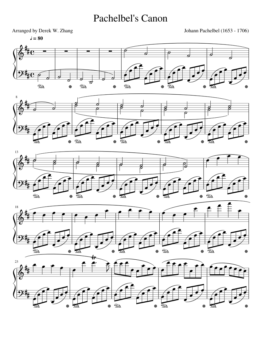 Pachelbel's Canon - piano tutorial