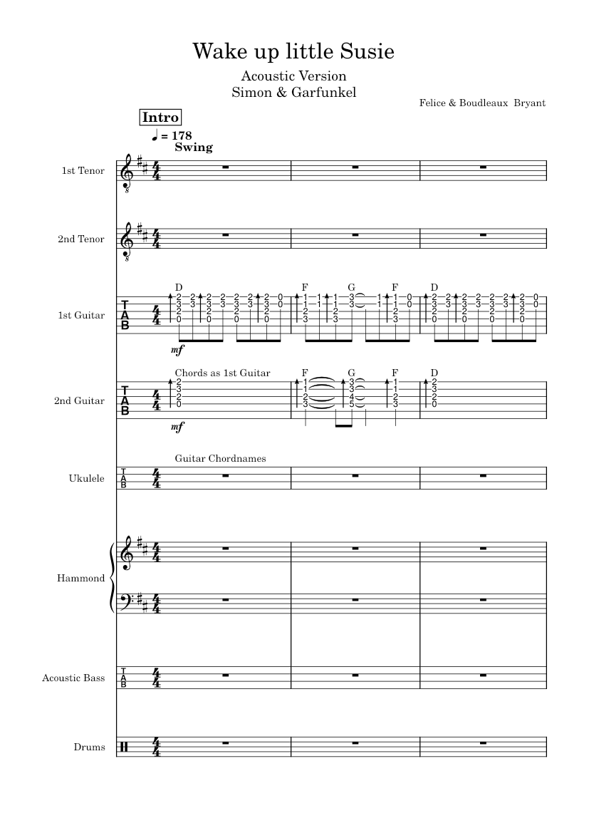 Wake Up Little Susie - Simon and Garfunkel (Acoustic Version) Sheet ...