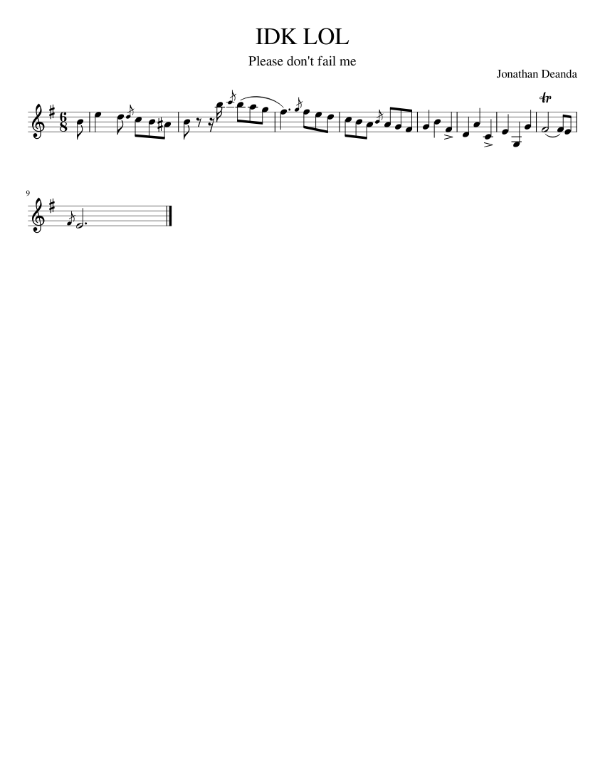IDK_LOL Sheet music for Violin (Solo) | Musescore.com