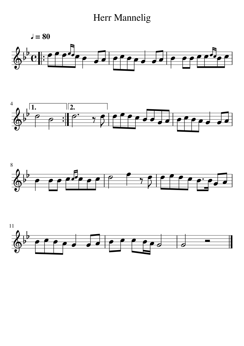 HAGGARD - Herr Mannelig Sheet Music for Flute (Solo) | MuseScore.com