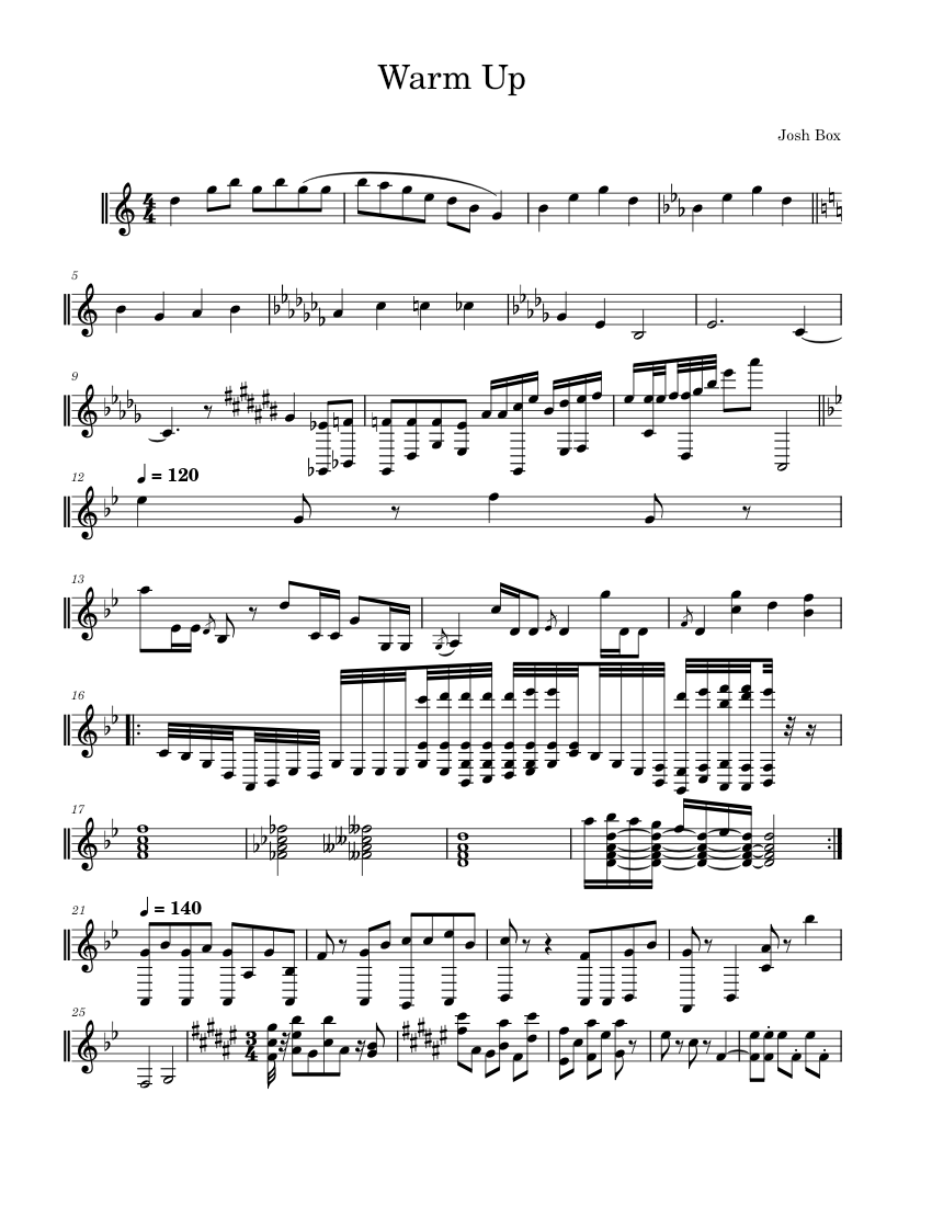 Easy Warm Up Sheet music for Piano (Solo) | Musescore.com