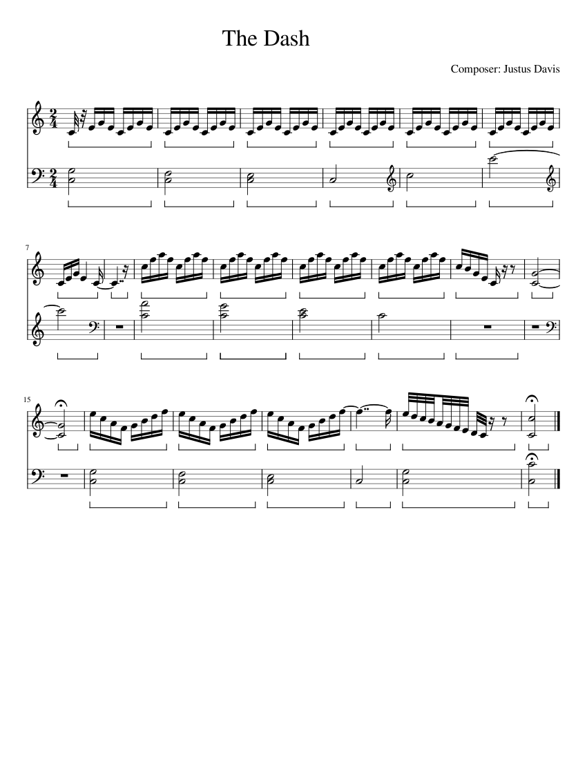 The dash Sheet music for Piano (Solo) Easy | Musescore.com
