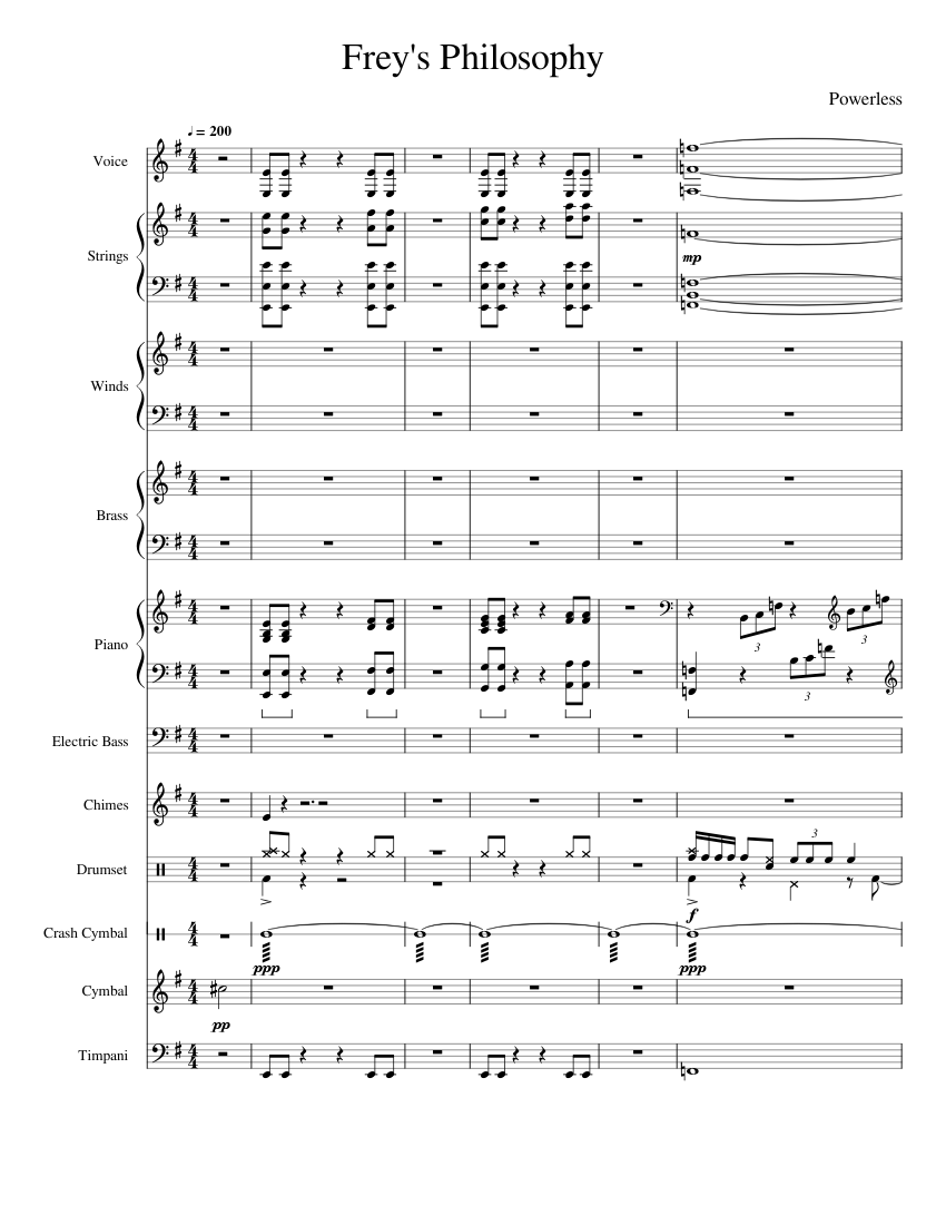 [Lanota] Frey's Philosophy Sheet music for Piano, Vocals, Timpani ...