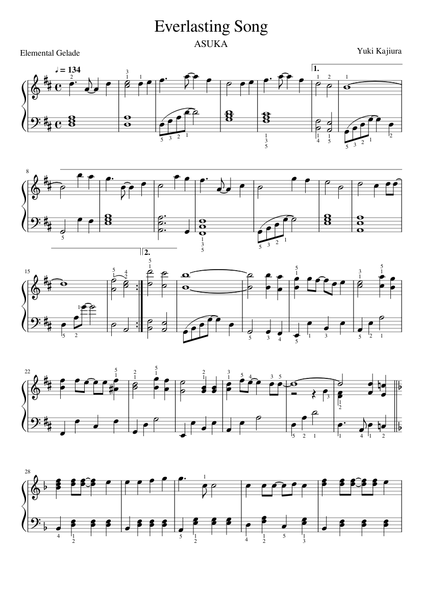 Everlasting Song Sheet music for Piano (Solo) Easy | Musescore.com