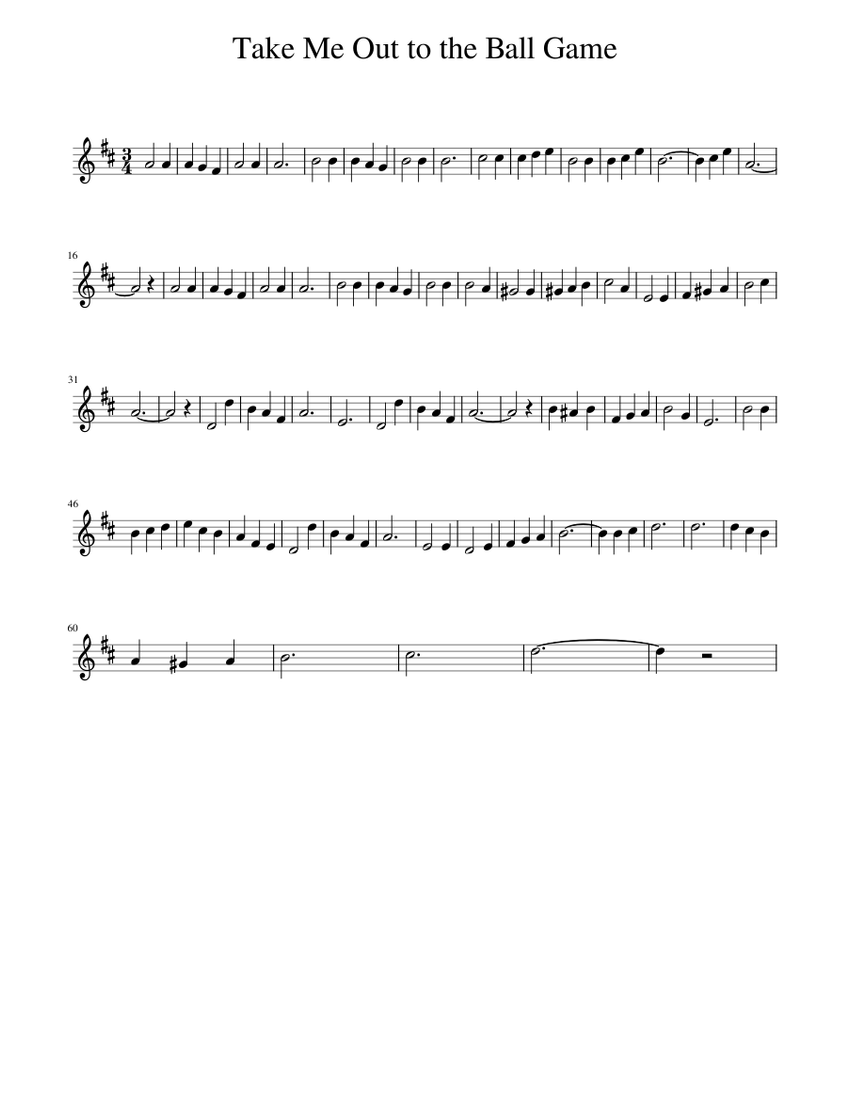 Take Me Out to the Ball Game - piano tutorial