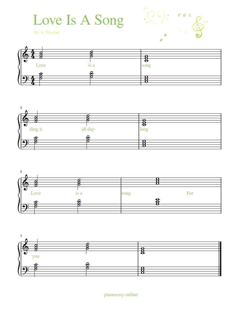 Love Is A Song Sheet music for Piano (Solo) | Musescore.com