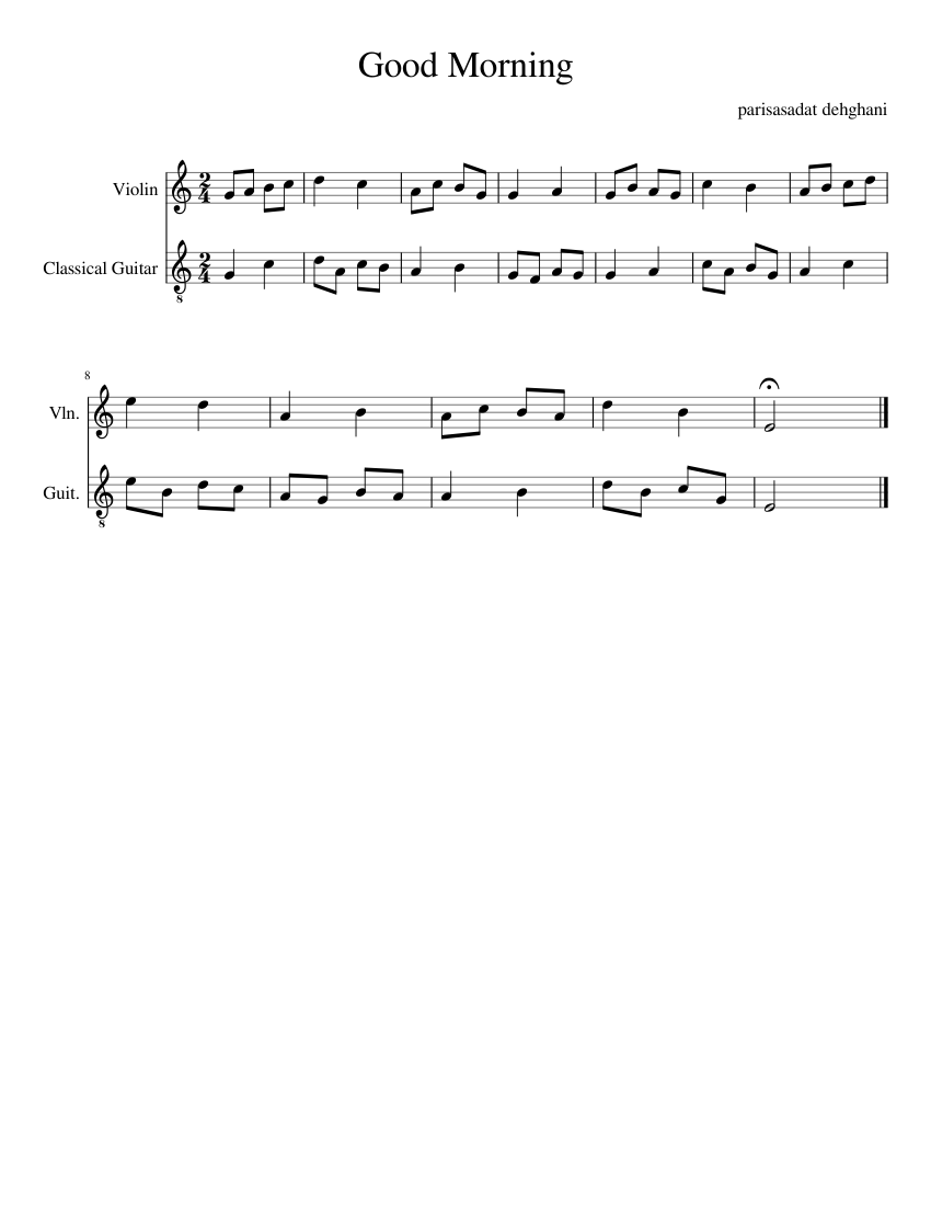 Good Morning - piano tutorial