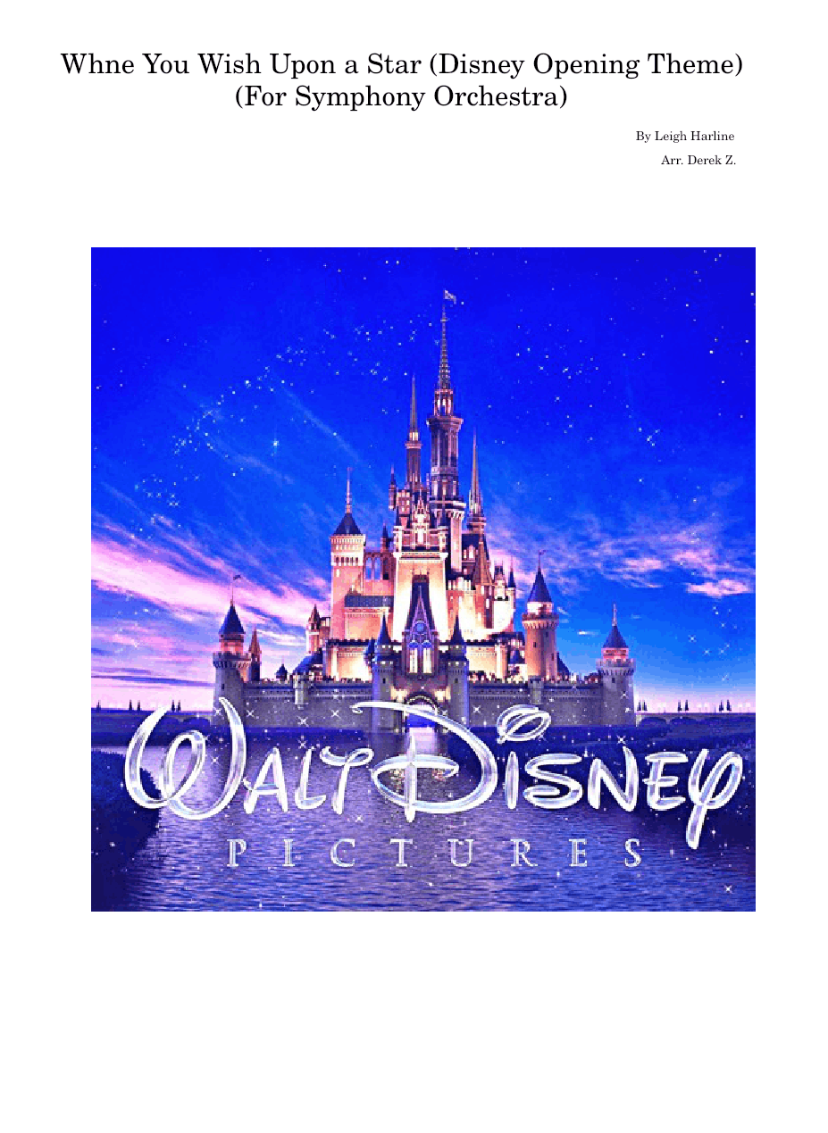 When You Wish Upon a Star (Disney Opening Theme) - By Leigh Harline ...