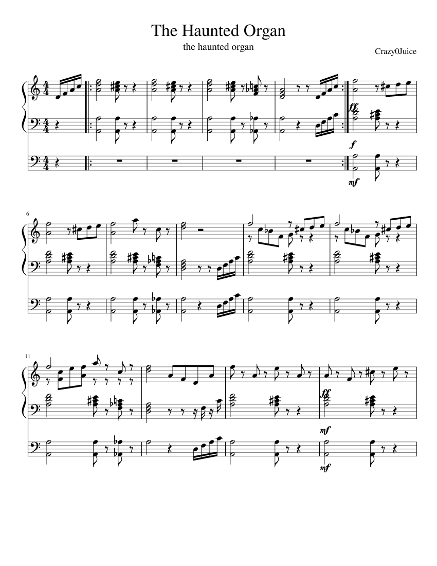 The Haunted Organ Sheet music for Organ (Solo) | Musescore.com