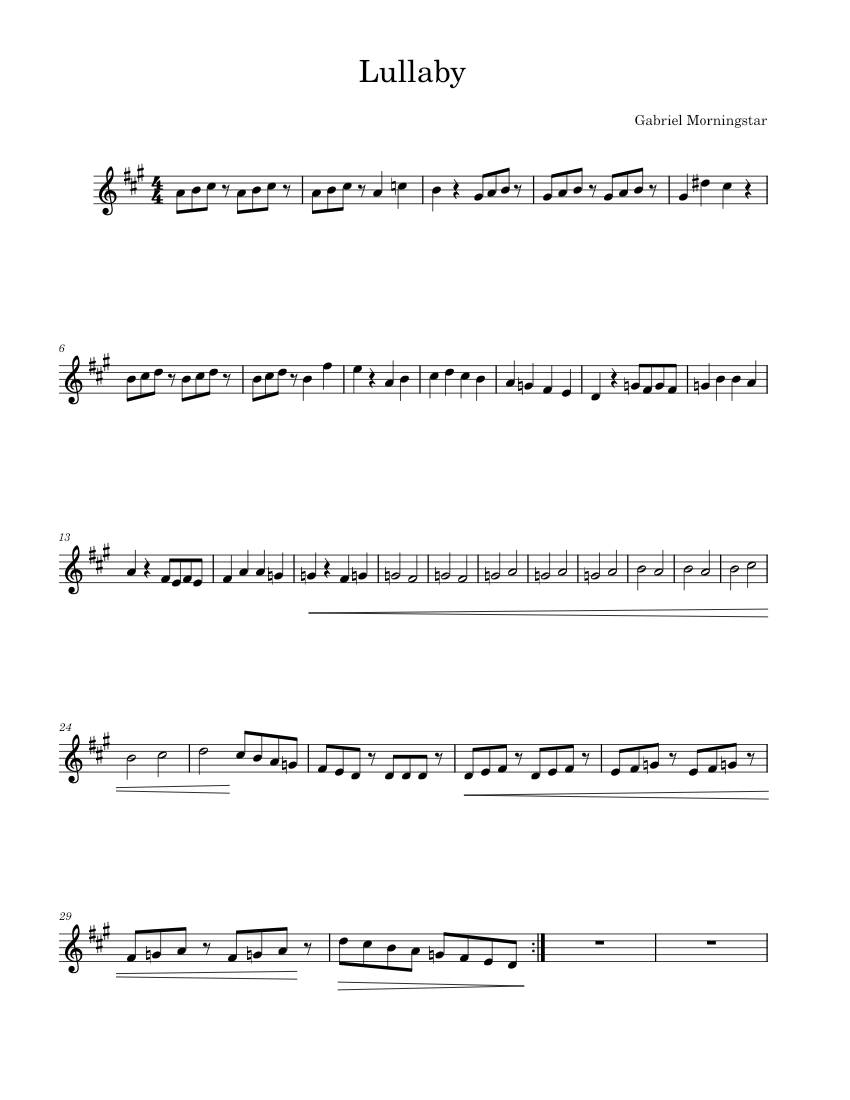 Lullaby - piano tutorial