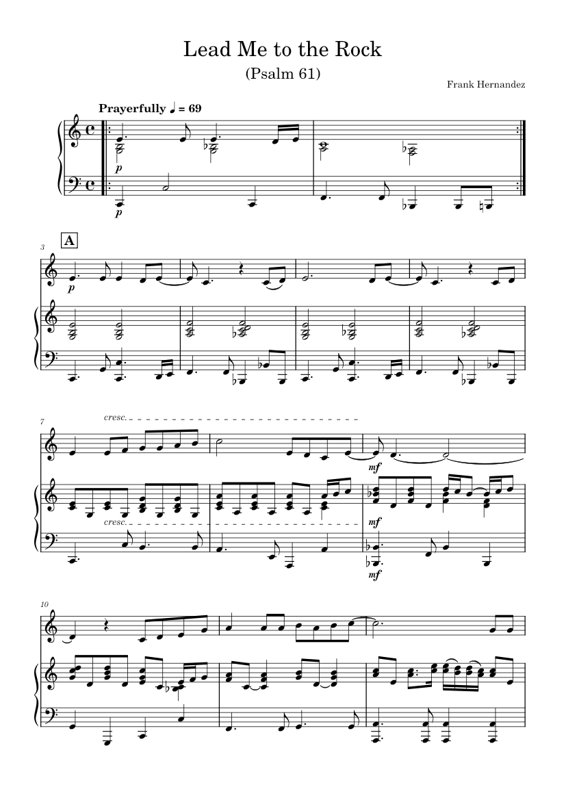Lead Me To The Rock (Psalm 61) – Franz Hernandez .mscz Sheet music for Piano (Piano Duo ...