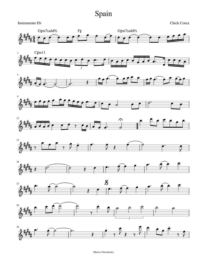 Spain Sheet music for Piano (Solo) | Musescore.com