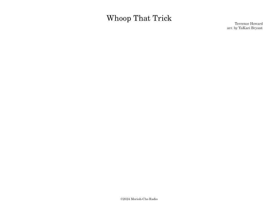 Whoop That Trick – Terrence Howard (Short) Sheet music for Trombone ...