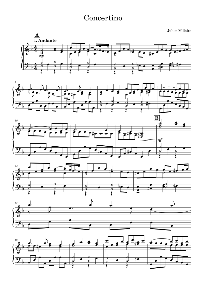 Concertino Sheet music for Piano (Solo) | Musescore.com
