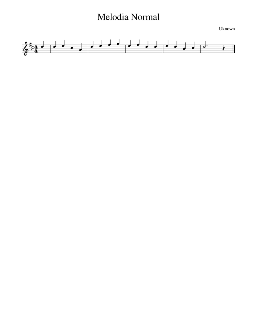 Melodia Normal Sheet music for Piano (Solo) | Musescore.com