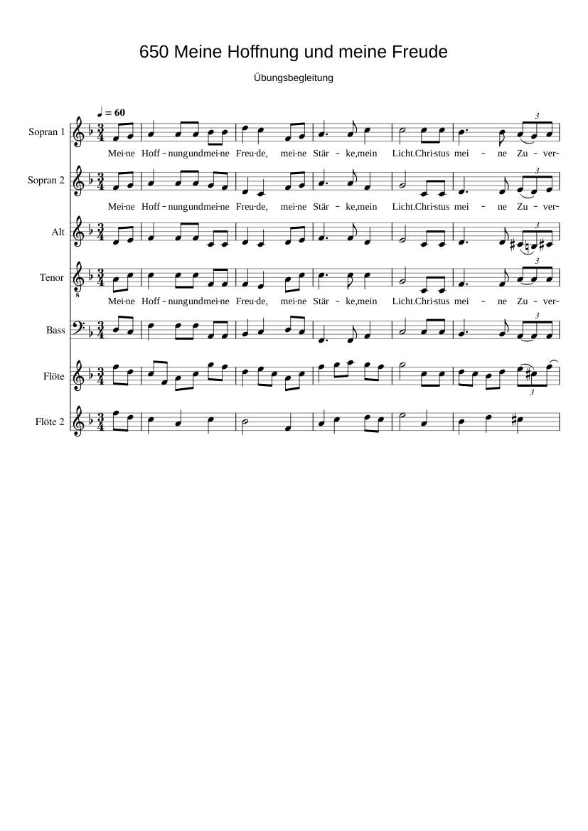 641 Meine Hoffnung und meine Freude – nach Jesaja 12 / Melodie und Satz: Jacques Berthier, Taizé ...