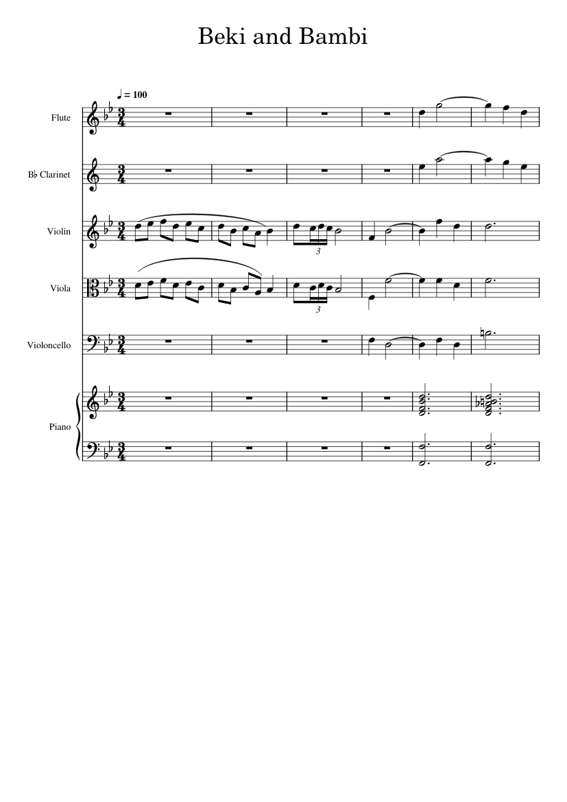 A Waltz for My Dogs - Beki and Bambi Sheet music for Piano, Flute ...