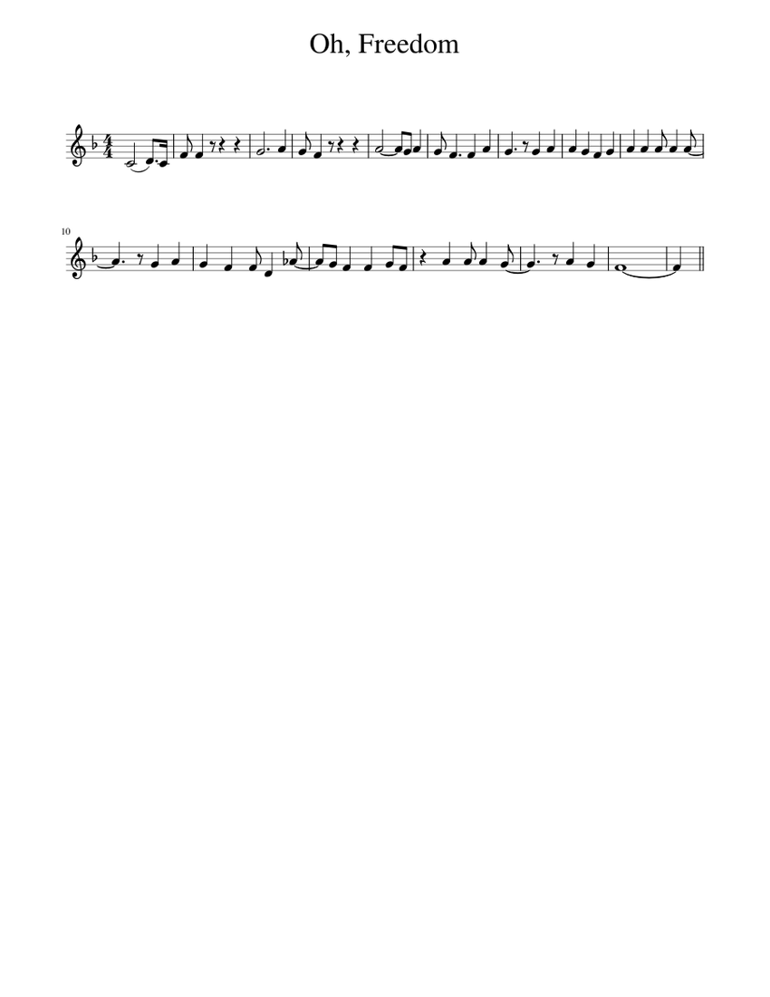 Oh, Freedom Sheet music for Piano (Solo) Easy | Musescore.com