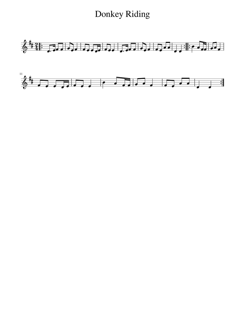 Donkey Riding Sheet music for Piano (Solo) | Musescore.com