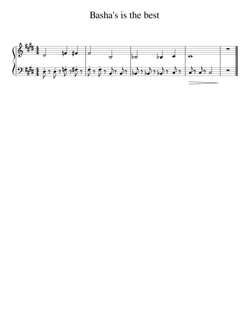 Basha's_is_the_best Sheet music for Piano (Solo) Easy | Musescore.com