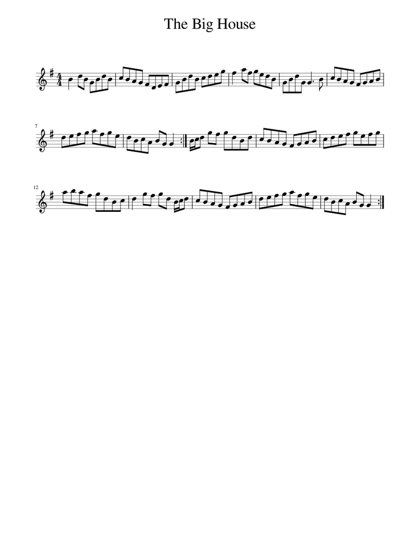 The Big House Sheet music for Piano (Solo) | Musescore.com