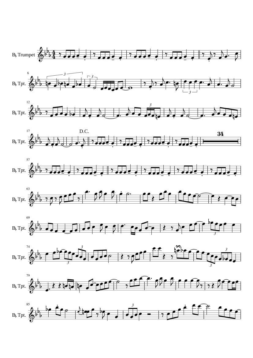 Gypsy Blue Sheet music for Trumpet other (Solo) | Musescore.com
