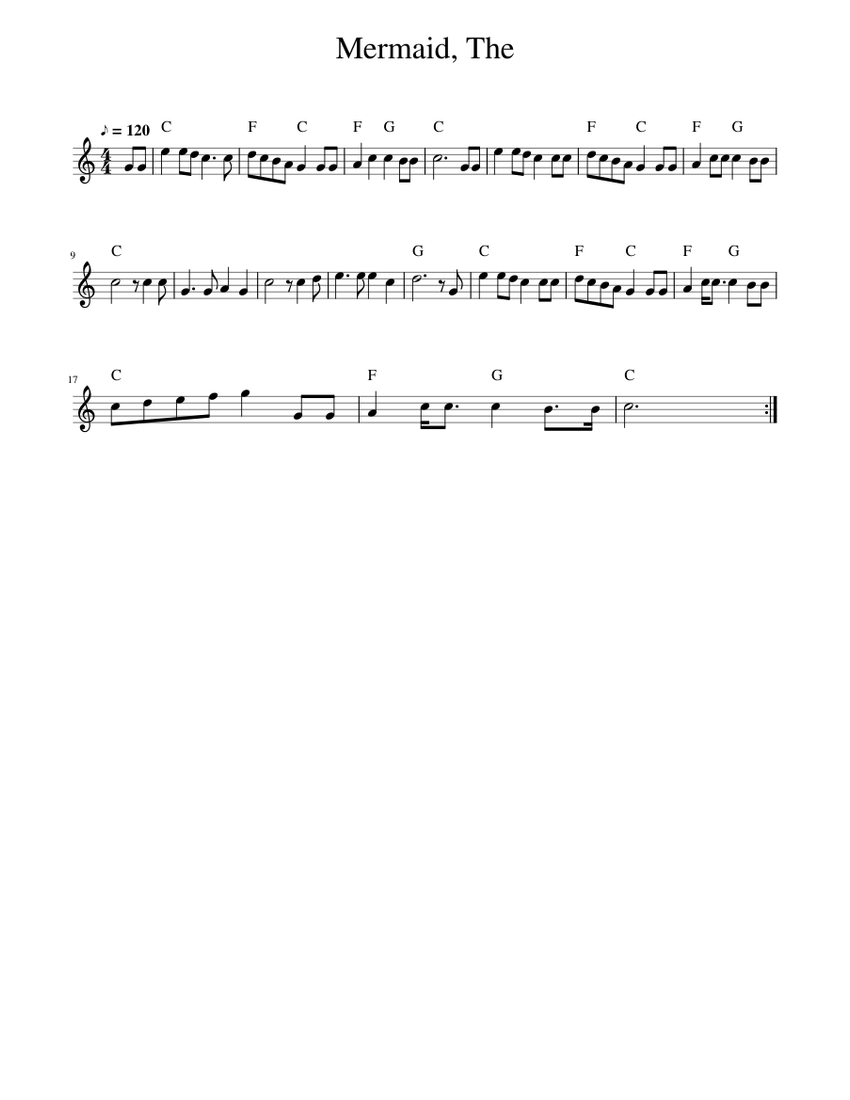 The Mermaid Sheet music for Piano (Solo) | Musescore.com