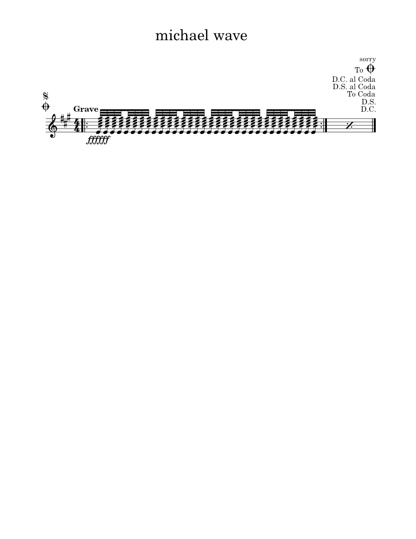 michael wave Sheet music for Saxophone other (Solo) | Musescore.com