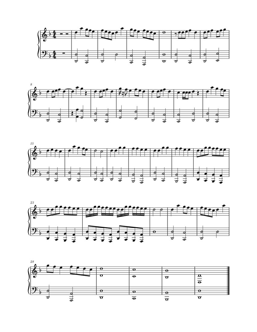 dramatic in D minor Sheet music for Piano (Solo) Easy | Musescore.com