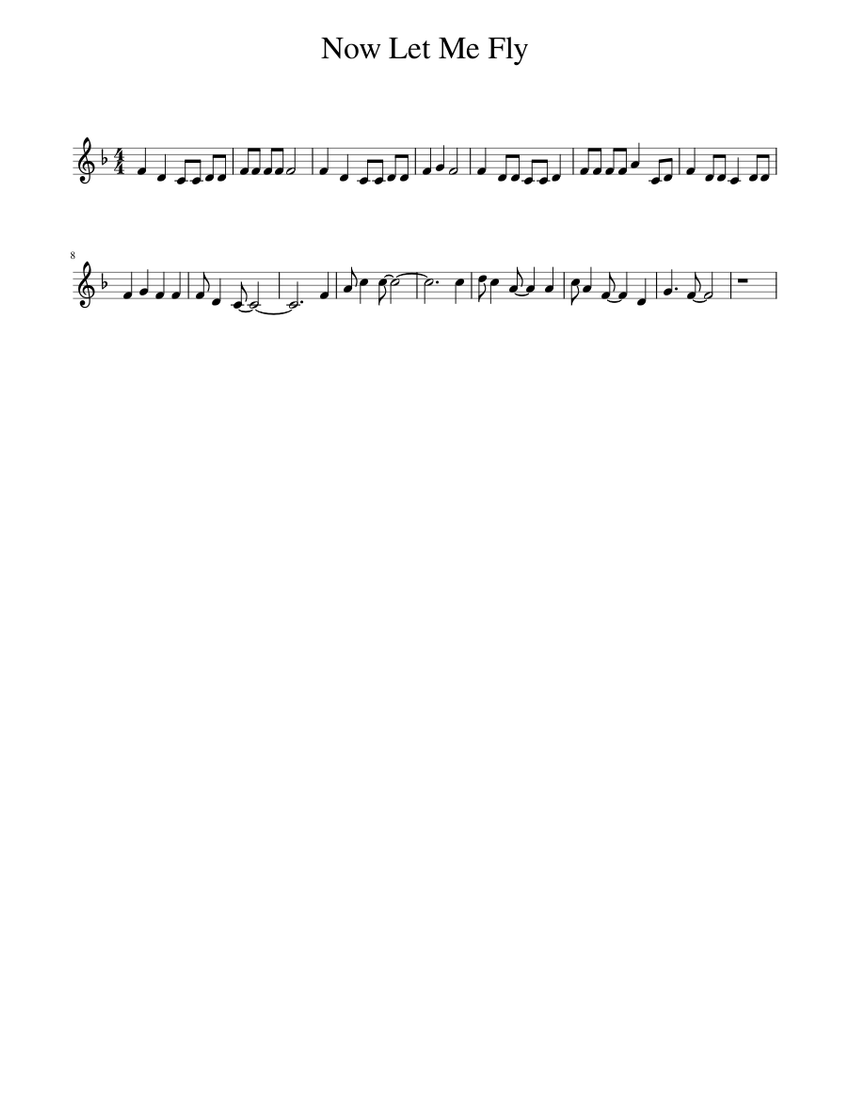 Now Let Me Fly Sheet music for Piano (Solo) | Musescore.com