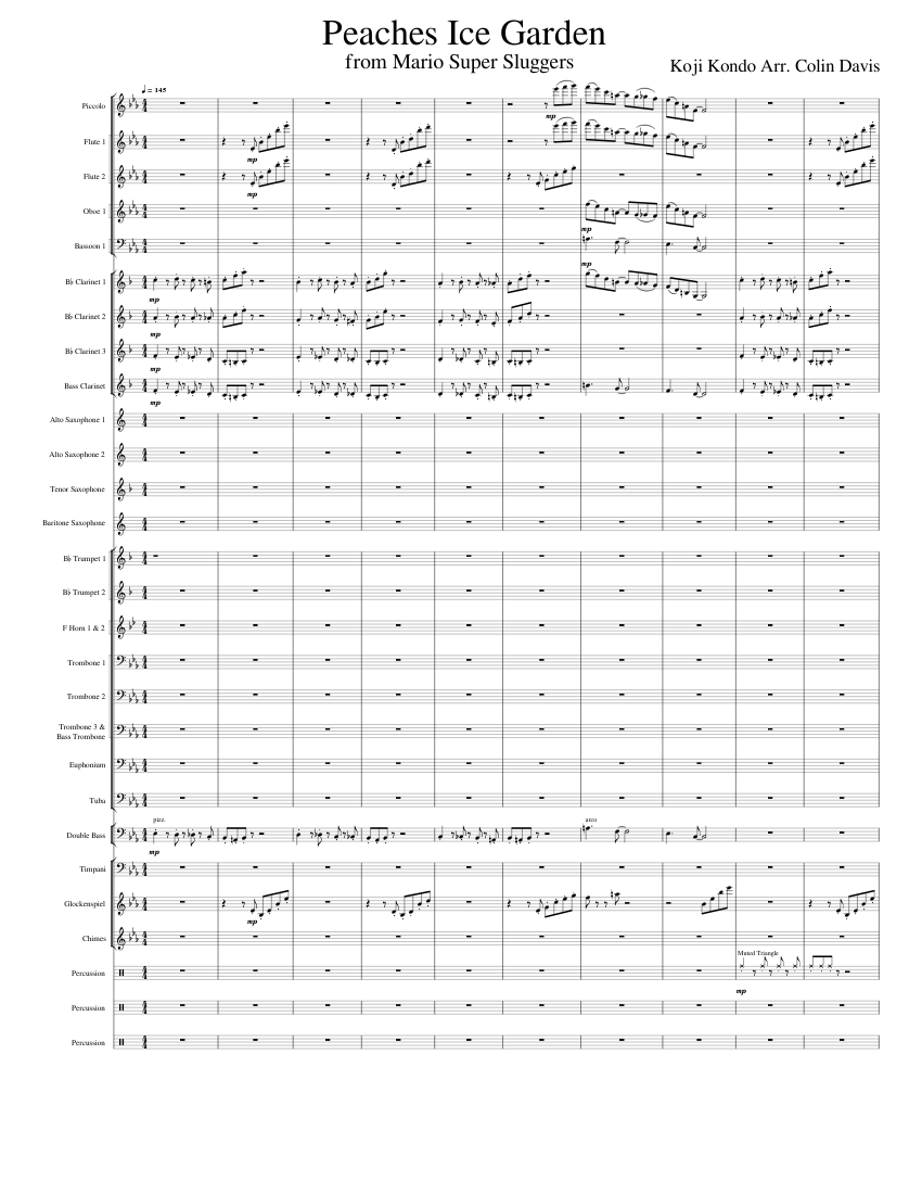 Peaches_Ice_Garden Sheet music for Trombone, Euphonium, Tuba, Flute ...