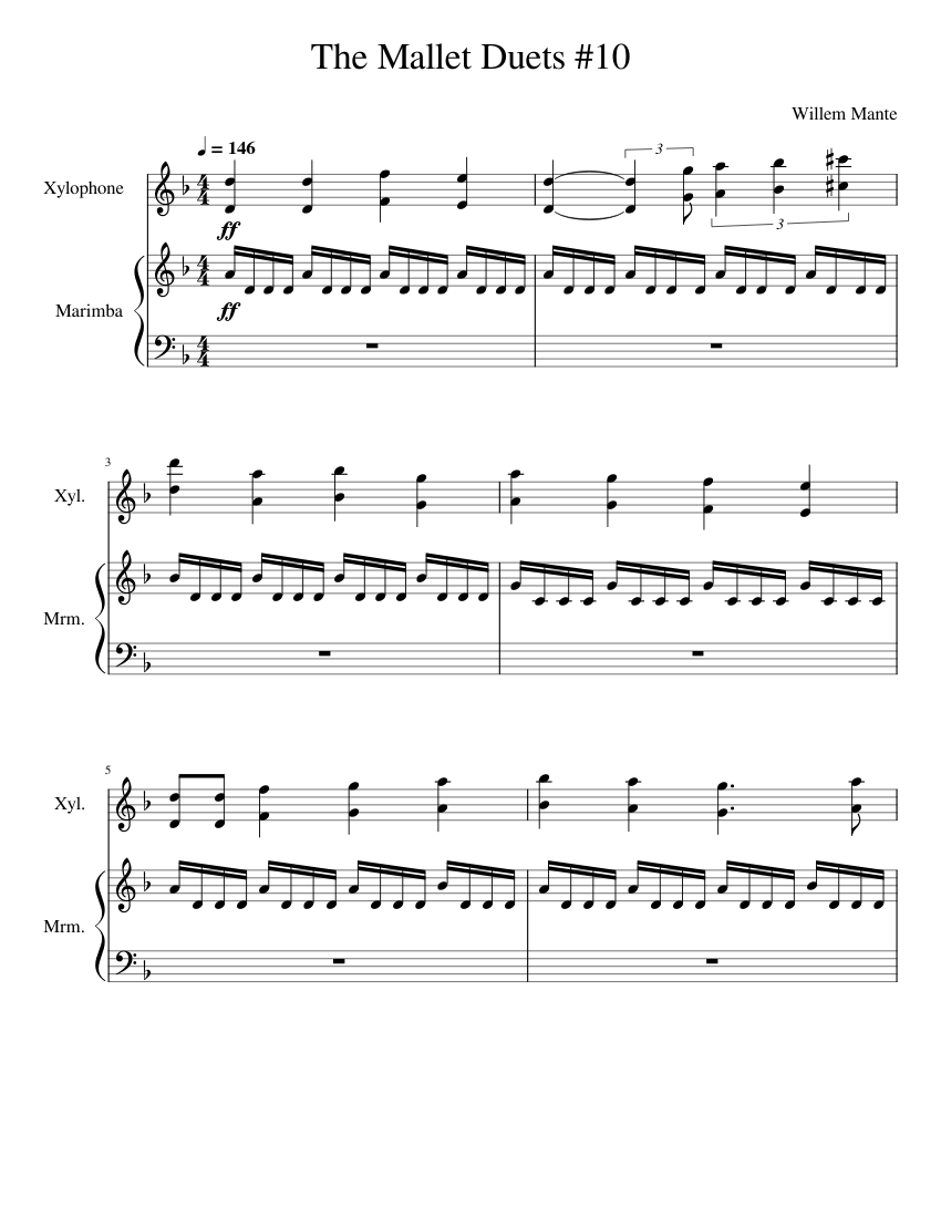 The Mallet Duets #10 - piano tutorial