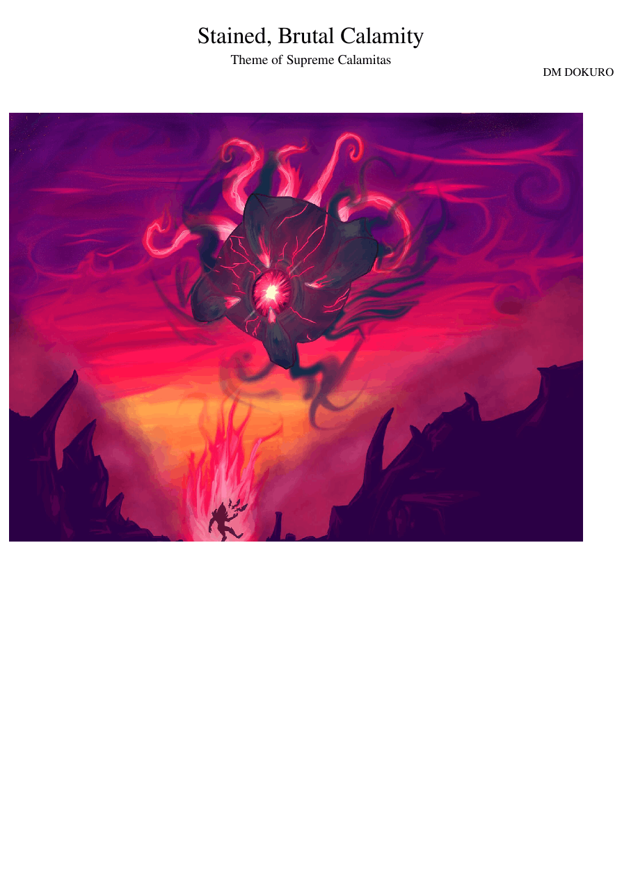 Stained, Brutal Calamity(Terraria Calamity OST) Sheet Music for Piano ...