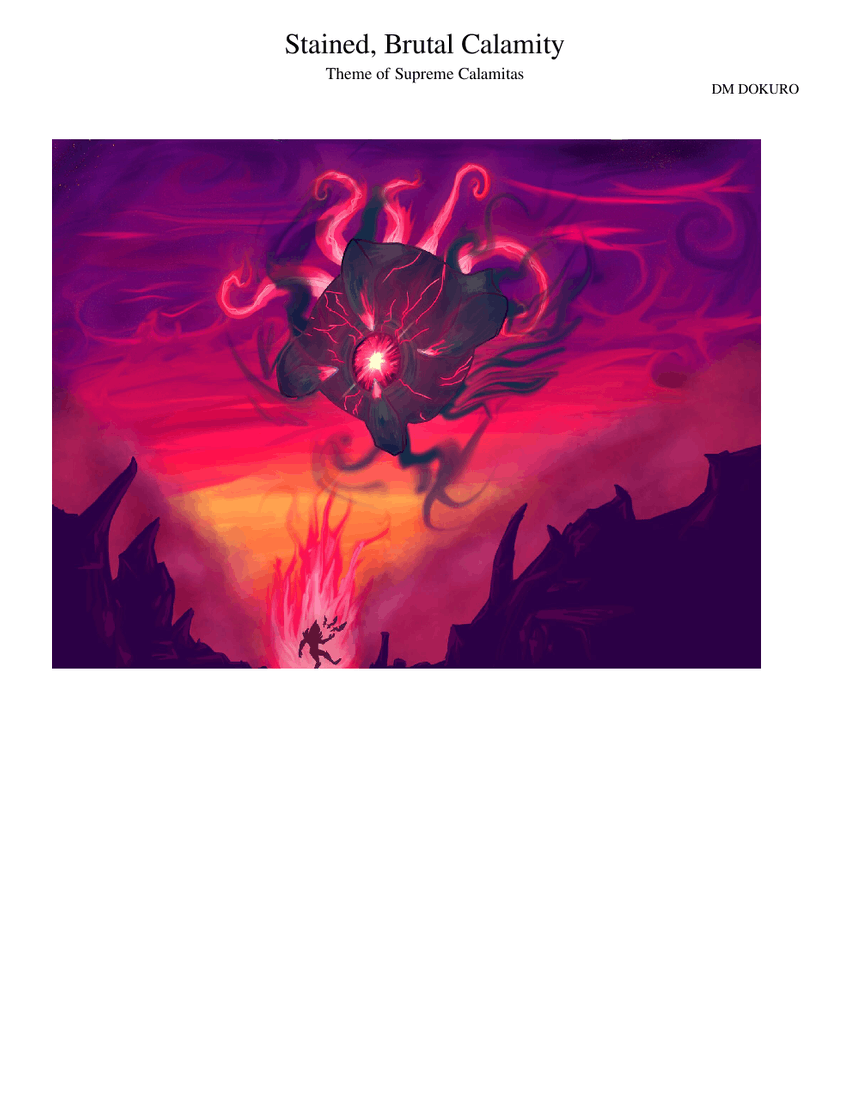 Stained, Brutal Calamity(Terraria Calamity OST) Sheet music for Piano, Organ, Vocals, Timpani ...