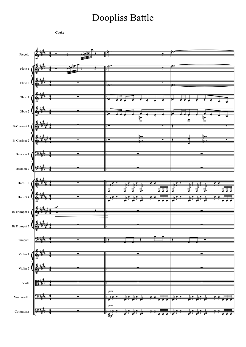 Doopliss Battle (Paper Mario-The Thousand Year Door) Sheet Music for ...