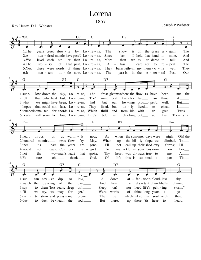 Lorena Sheet music for Piano (Solo) | Musescore.com