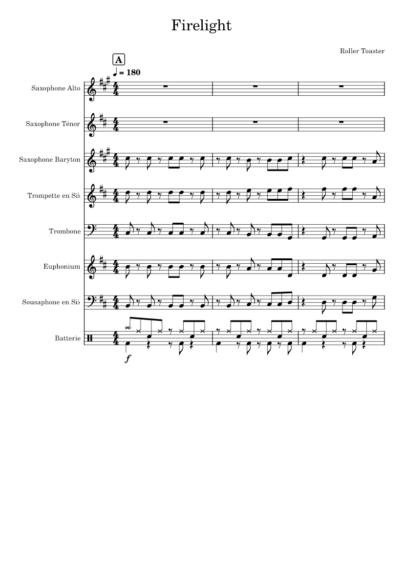Firelight – Kubbi (Roller Toaster) Sheet music for Trombone, Euphonium ...