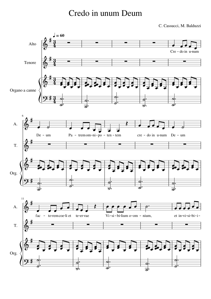 CREDO VERBUM PANIS Credo Verbum Panis CORO Sheet Music for Alto, Tenor ...