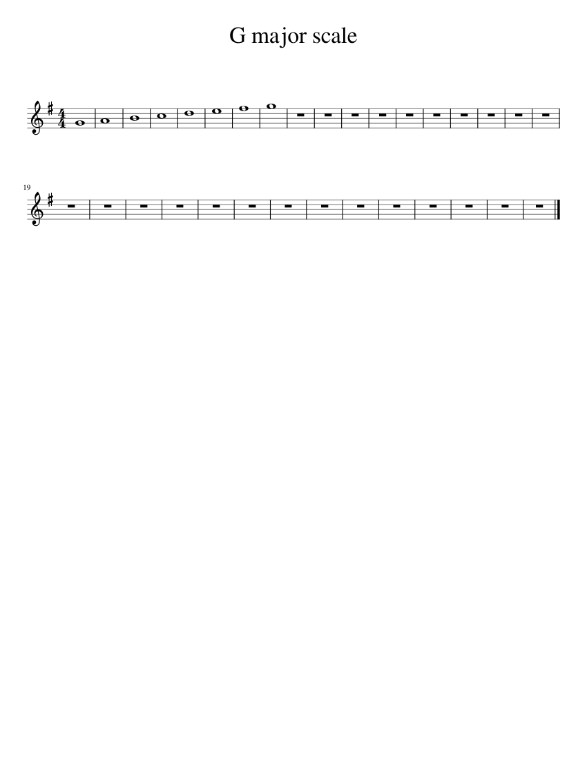 G_major_scale Sheet music for Piano (Solo) Easy | Musescore.com