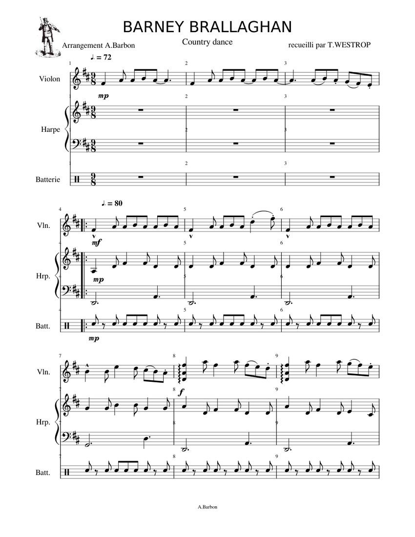 Barney Brallaghan Country dance by T. Westrop circa 1870 Sheet music ...