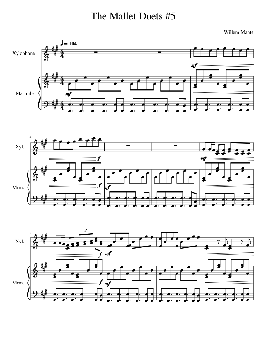 The Mallet Duets #5 - piano tutorial