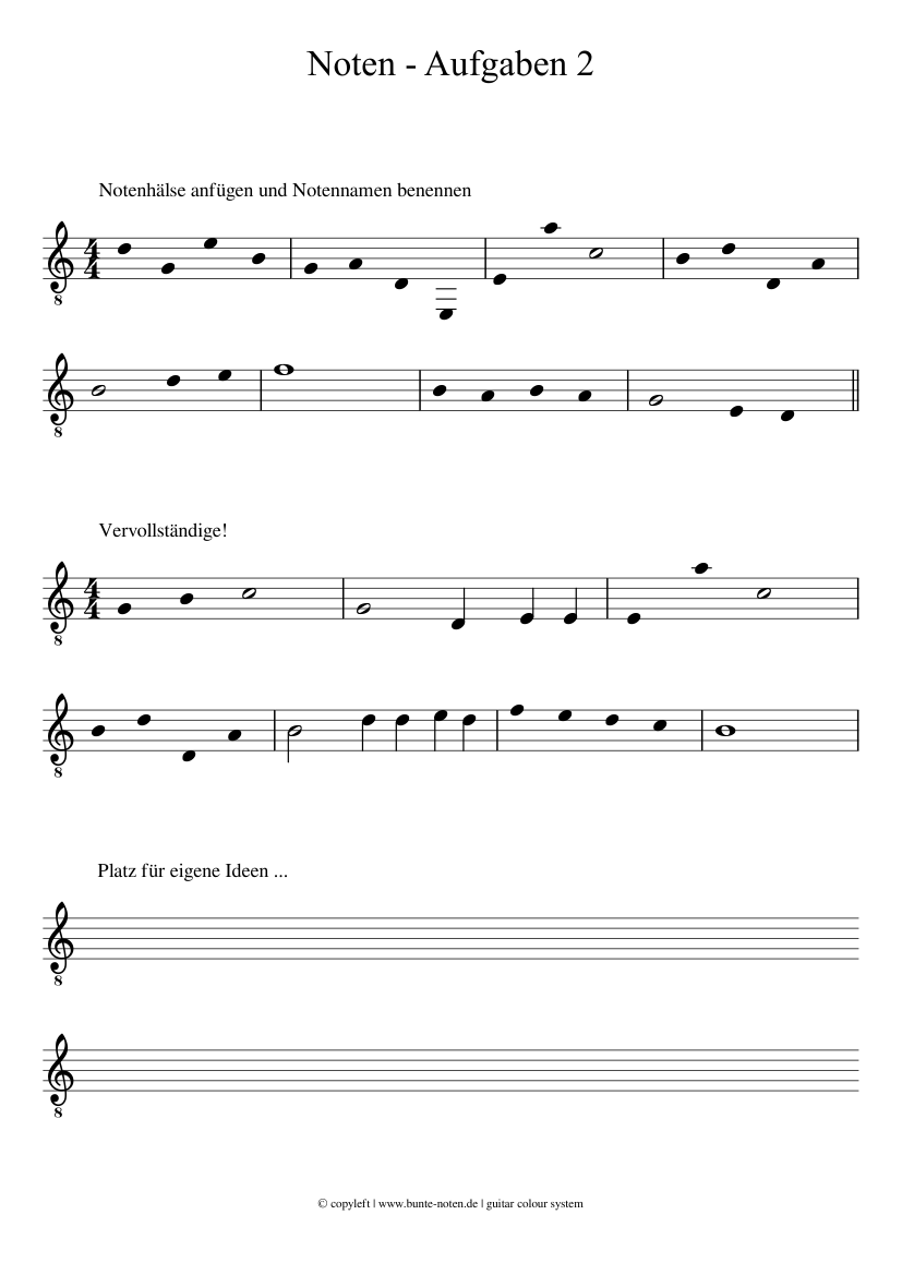 Noten schreiben | 2 Sheet music for Piano (Solo) Easy | Musescore.com