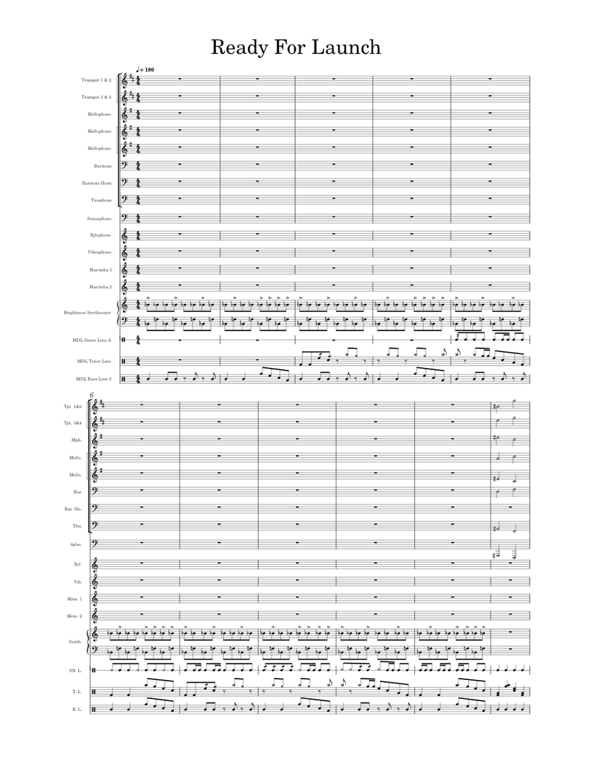 Space Exploration Sheet music for Trombone, Mellophone, Trumpet in b ...