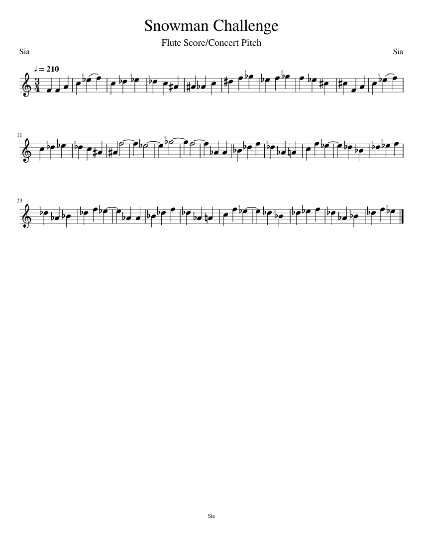 Snowman Challenge Sheet music for Piano (Solo) | Musescore.com