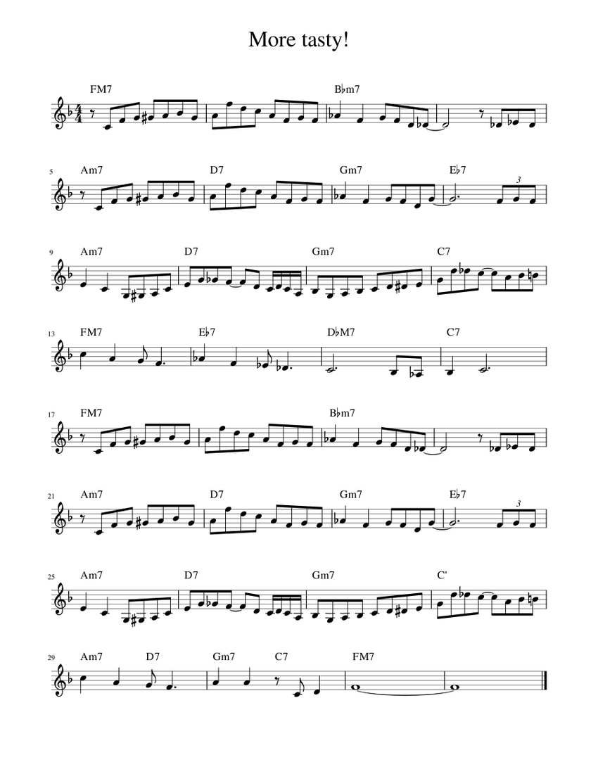 More tasty! Sheet music for Piano (Solo) | Musescore.com