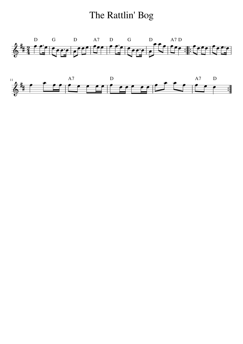 The Rattlin' Bog Sheet music for Piano (Solo) Easy | Musescore.com